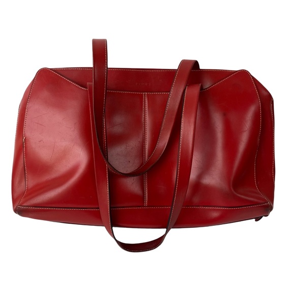 Lodis | Bags | Lodis Red Leather Laptop Bag | Poshmark